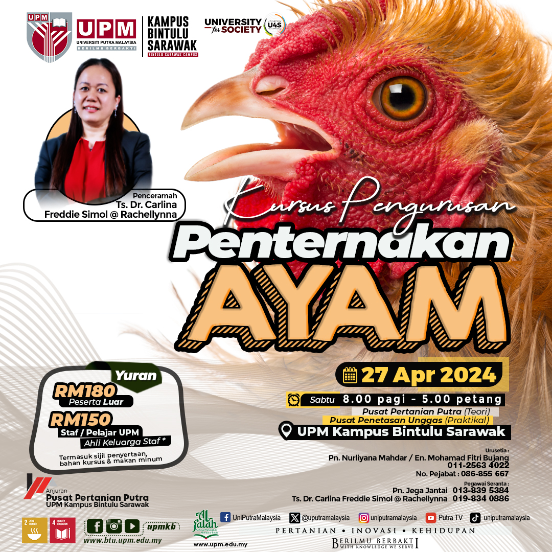 Pihak Pusat Pertanian Putra, UPMKB akan menganjurkan KURSUS PENGURUSAN ...